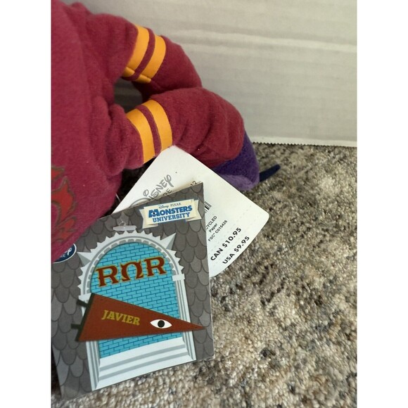 Disney | Toys | Disney Javier Beanbag Plush Monsters University Inc Rnr ...